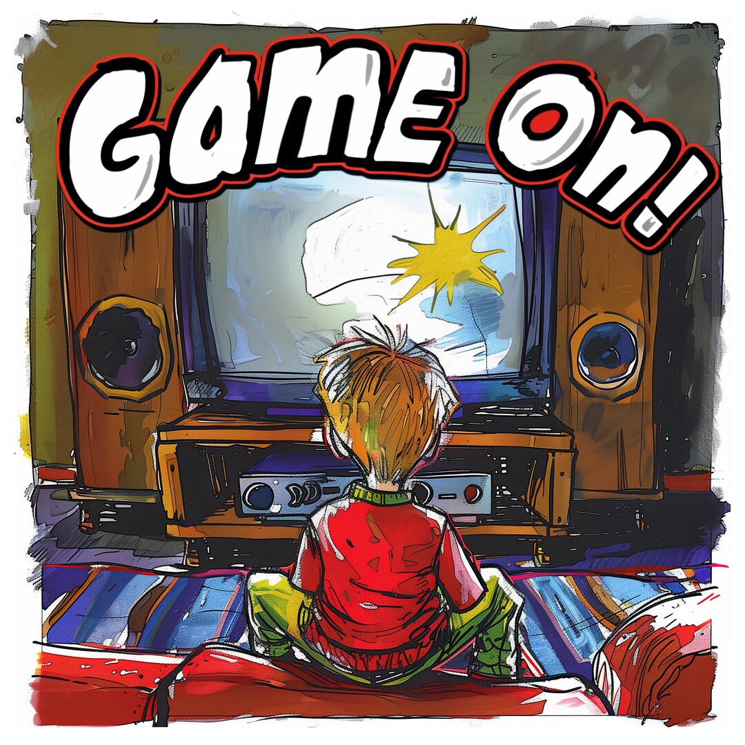 Video Game Greetings Card - "game On" Card, Gamer's Card, Birthday Card ...