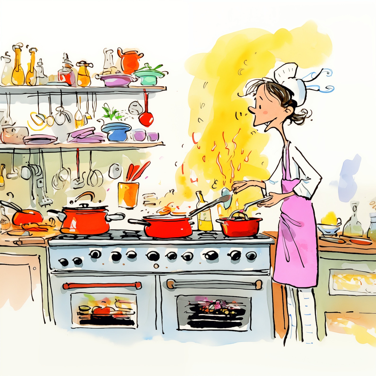 Cooking Kitchen Greetings Card - Etsy