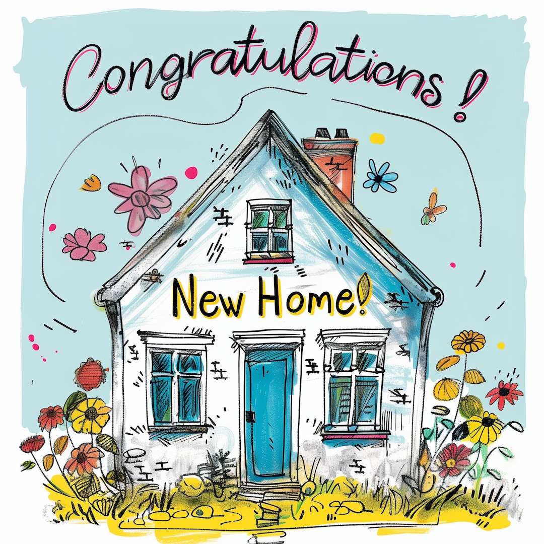 Congratulations New Home Card - Moving Home Greeting Card - Etsy