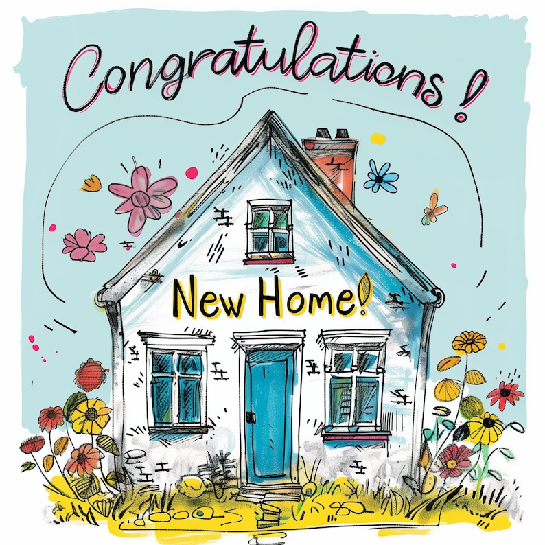 Congratulations New Home Card - Moving Home Greeting Card - Etsy