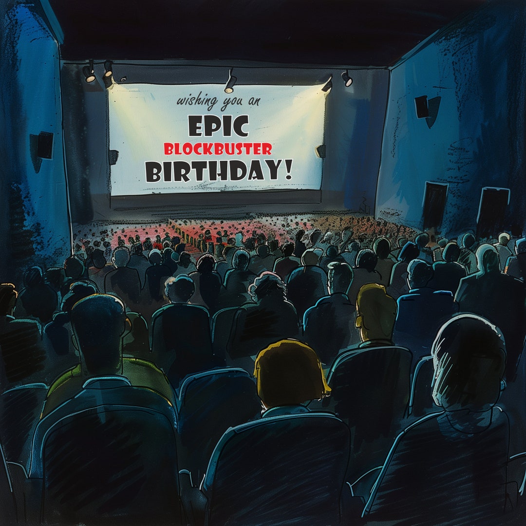 Happy Birthday Cinema Lover Card - Etsy UK
