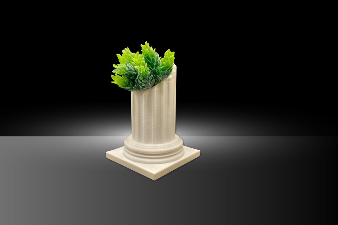 Antique Flower Pot as a Greek Plant Column Roman Columns Decorative ...
