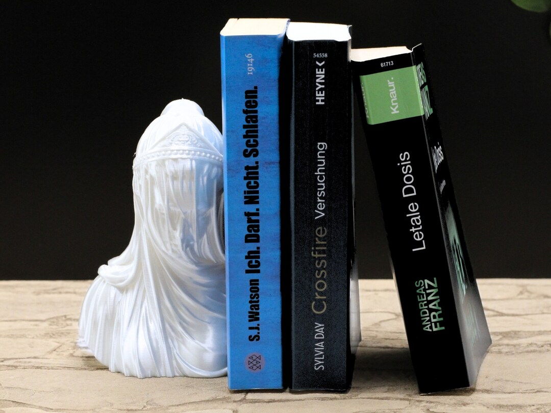 Bookend Woman Veiled Bookshelf Decoration, Book Holder to Decorate the ...