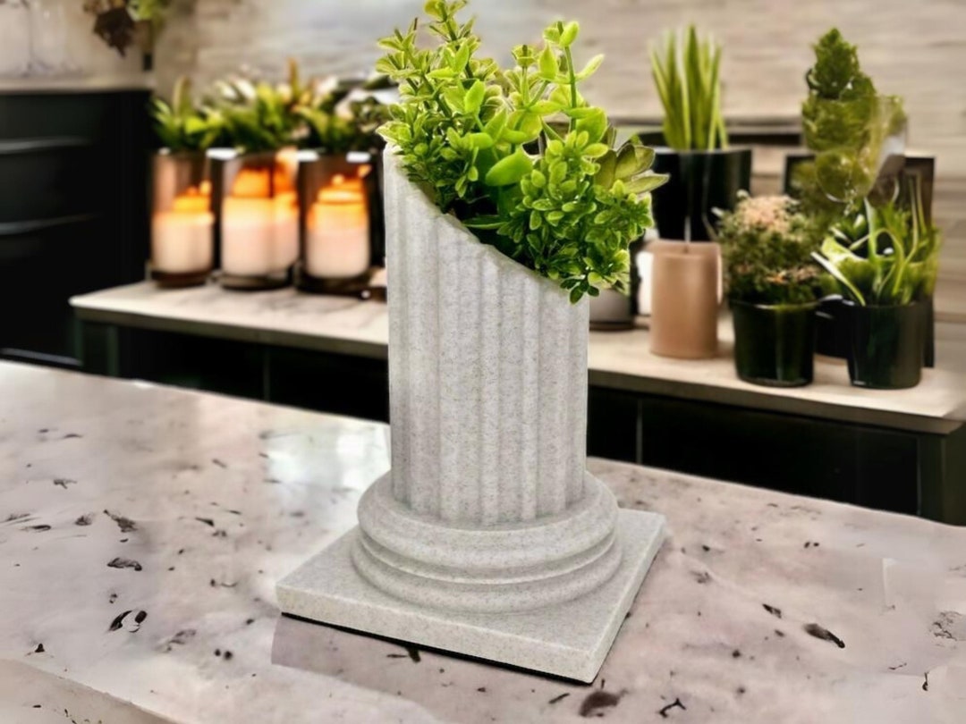 Antique Flowerpot as a Greek Planting Column | Roman Columns Decorative ...