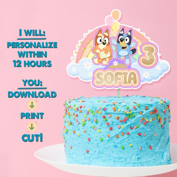 Bluey Cake Topper - Etsy