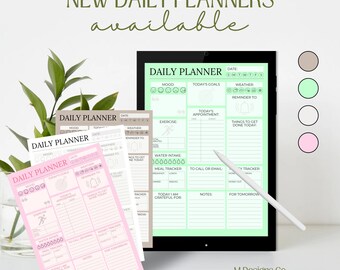 Daily Planner Green, Daily Schedule, To-do List, Printable, Download - Etsy