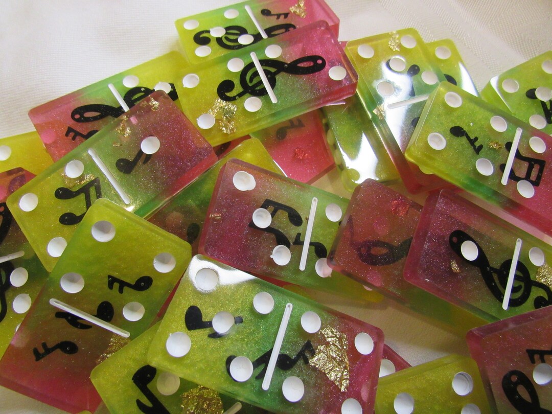 Music Notes Rasta Colors Dominoes - Resin - Etsy