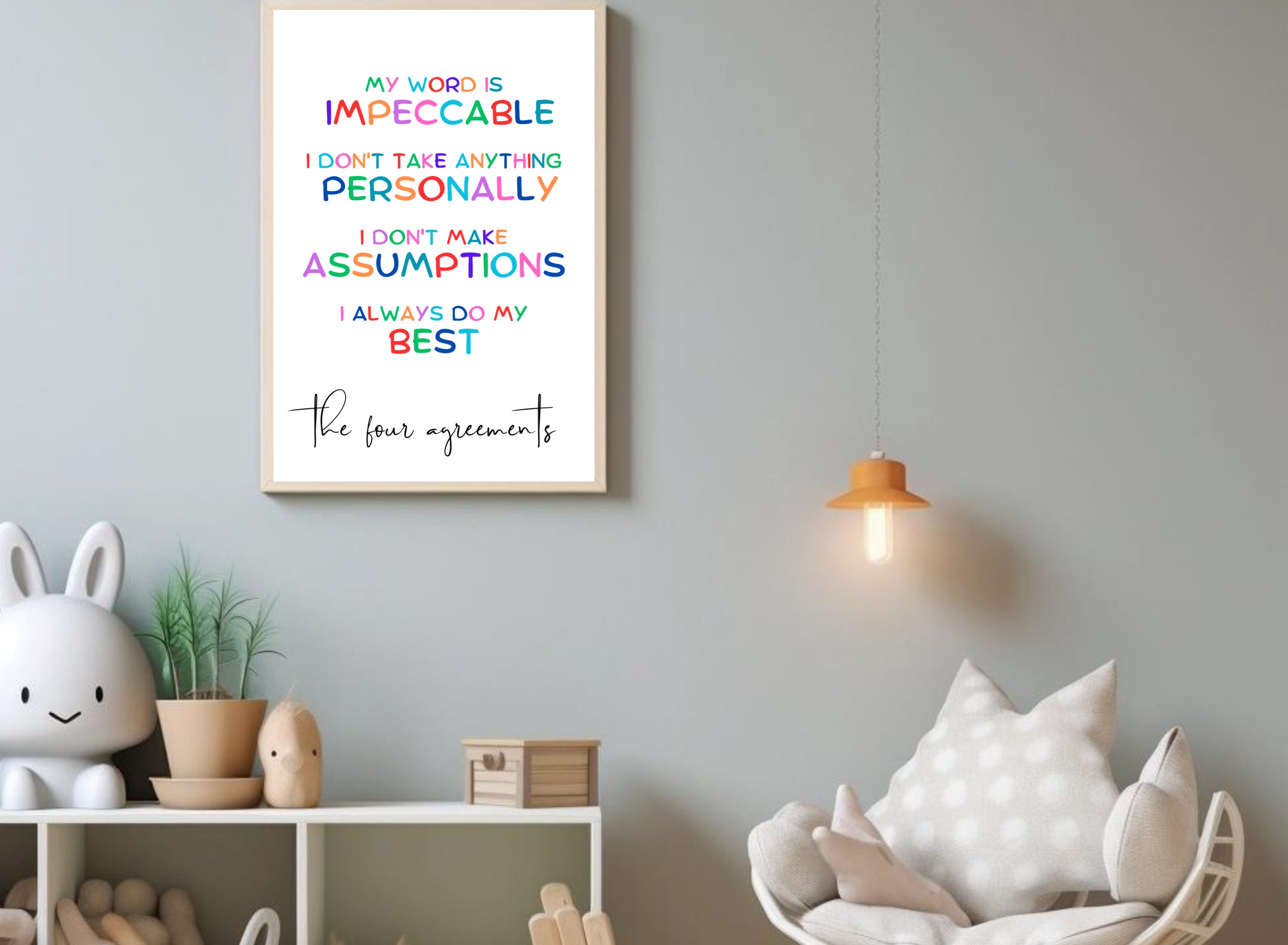 THE FOUR AGREEMENTS / Poster digital Product - Etsy