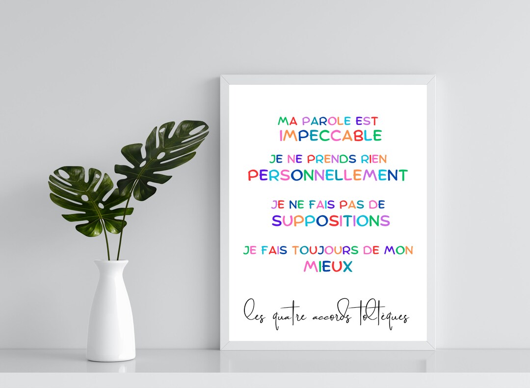 THE 4 TOLTEC AGREEMENTS / Poster digital Product - Etsy UK