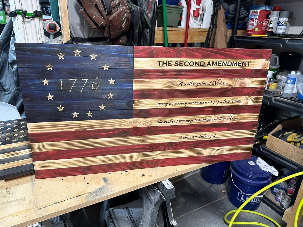 Second Amendment Wooden Wall Flag / 2A - Etsy