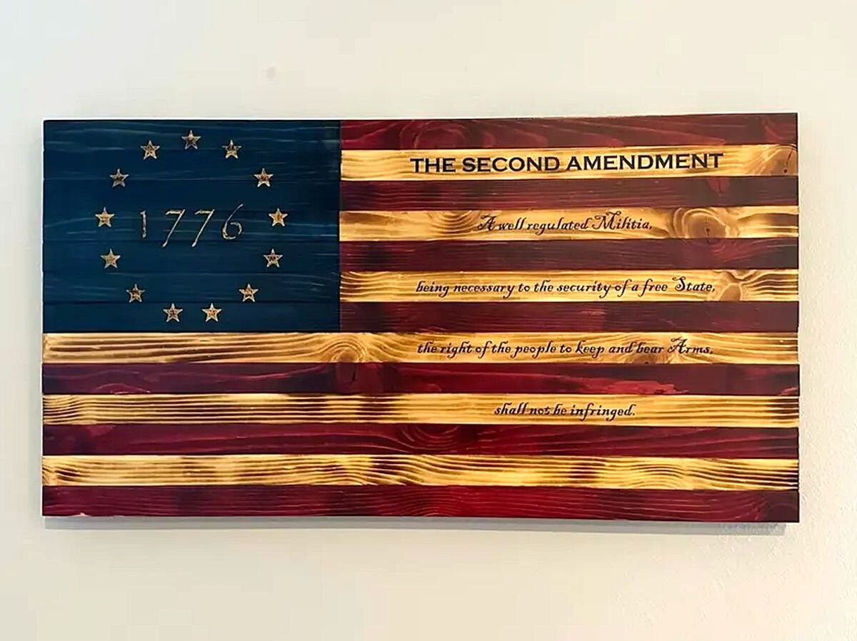 Second Amendment Wooden Wall Flag / 2A - Etsy