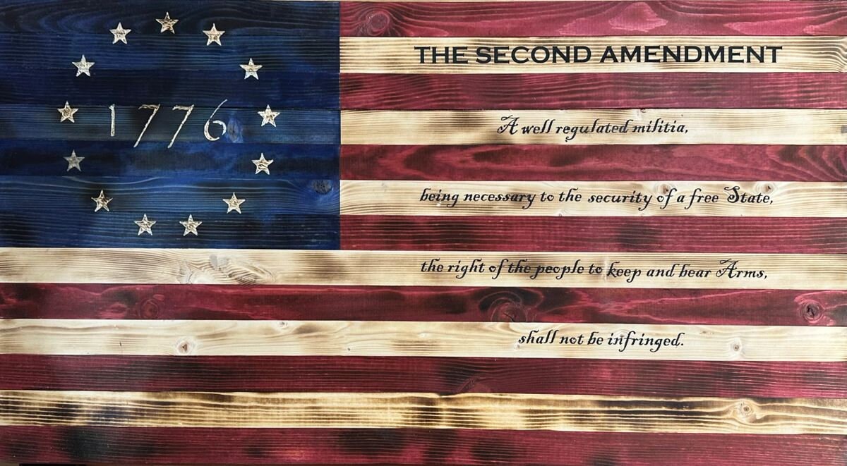 Second Amendment Wooden Wall Flag / 2A - Etsy