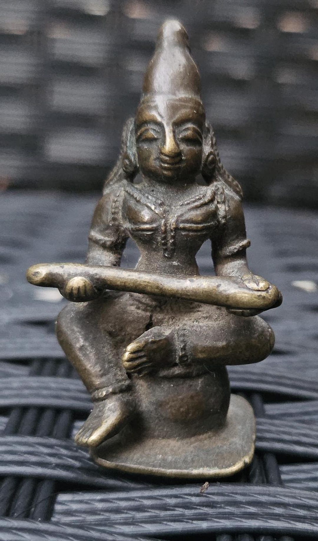 Antique Asian Indian Hindu Seated Vishnu Bronze Scroll Weight - Etsy