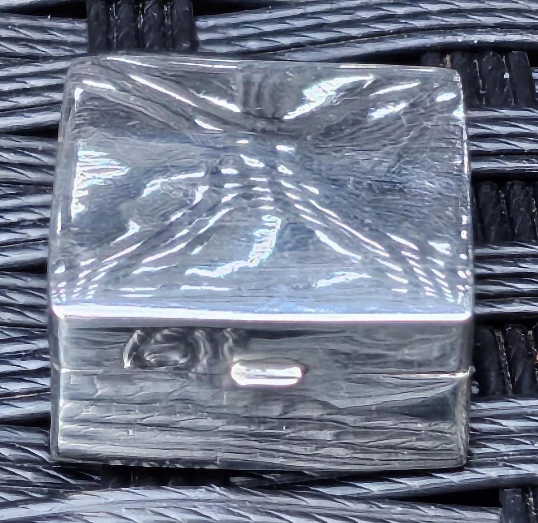 Antique / Vintage Solid Silver Pill Box , Marked - Etsy