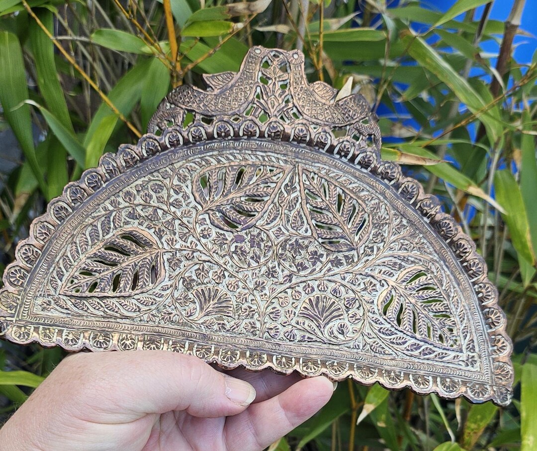 Antique Indian Kashmir Copper Dish Tray - Etsy