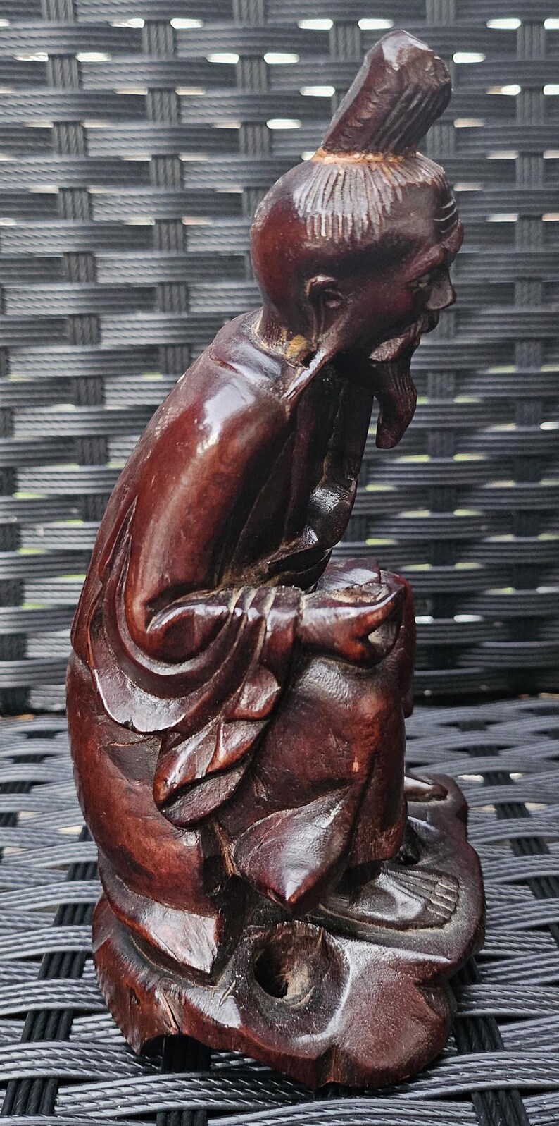 Antique Hand Carved Wooden Chinese Figure C.1900 Fine Carving - Etsy