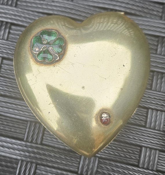 Rare Antique / Vintage Heart Pill , Snuff Box Ladybir… - Gem