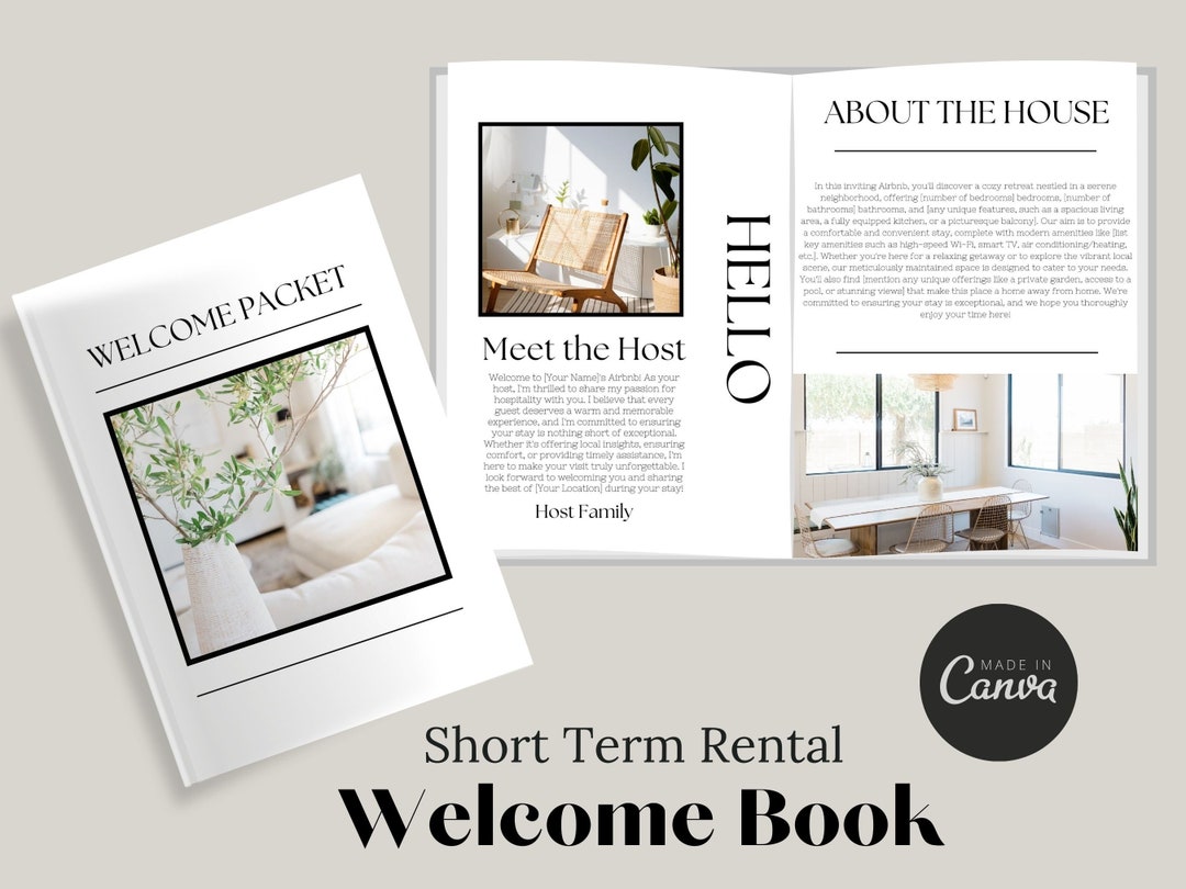 Airbnb Welcome Packet Template, Short Term Rental Packet, VRBO Welcome ...