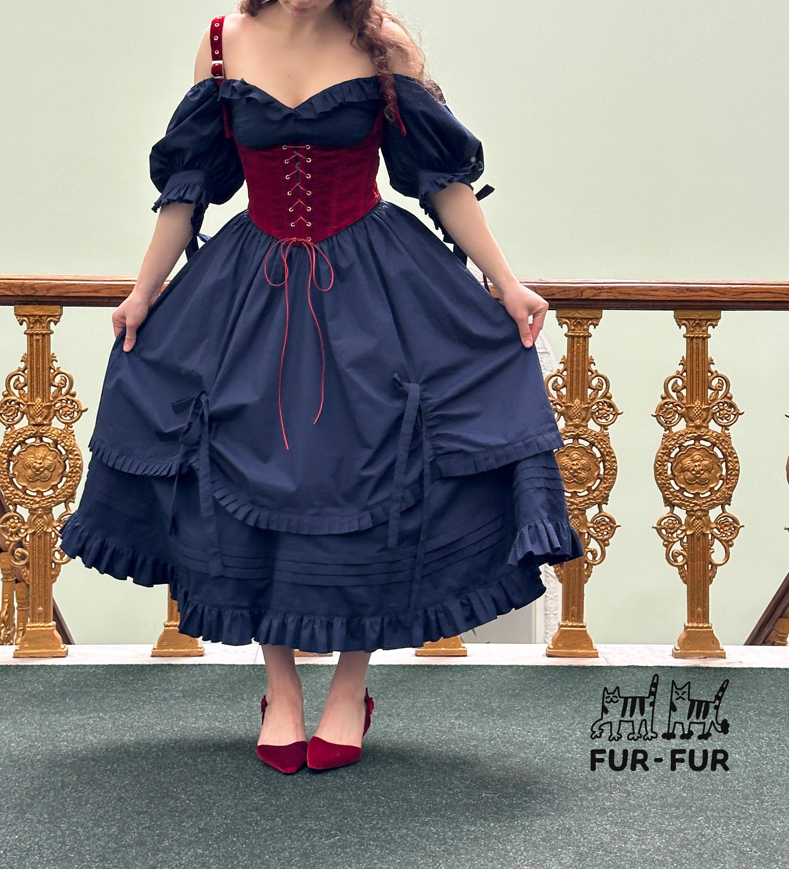 Corset Cotton Velour Velvet Gorgeous Furfur - Etsy