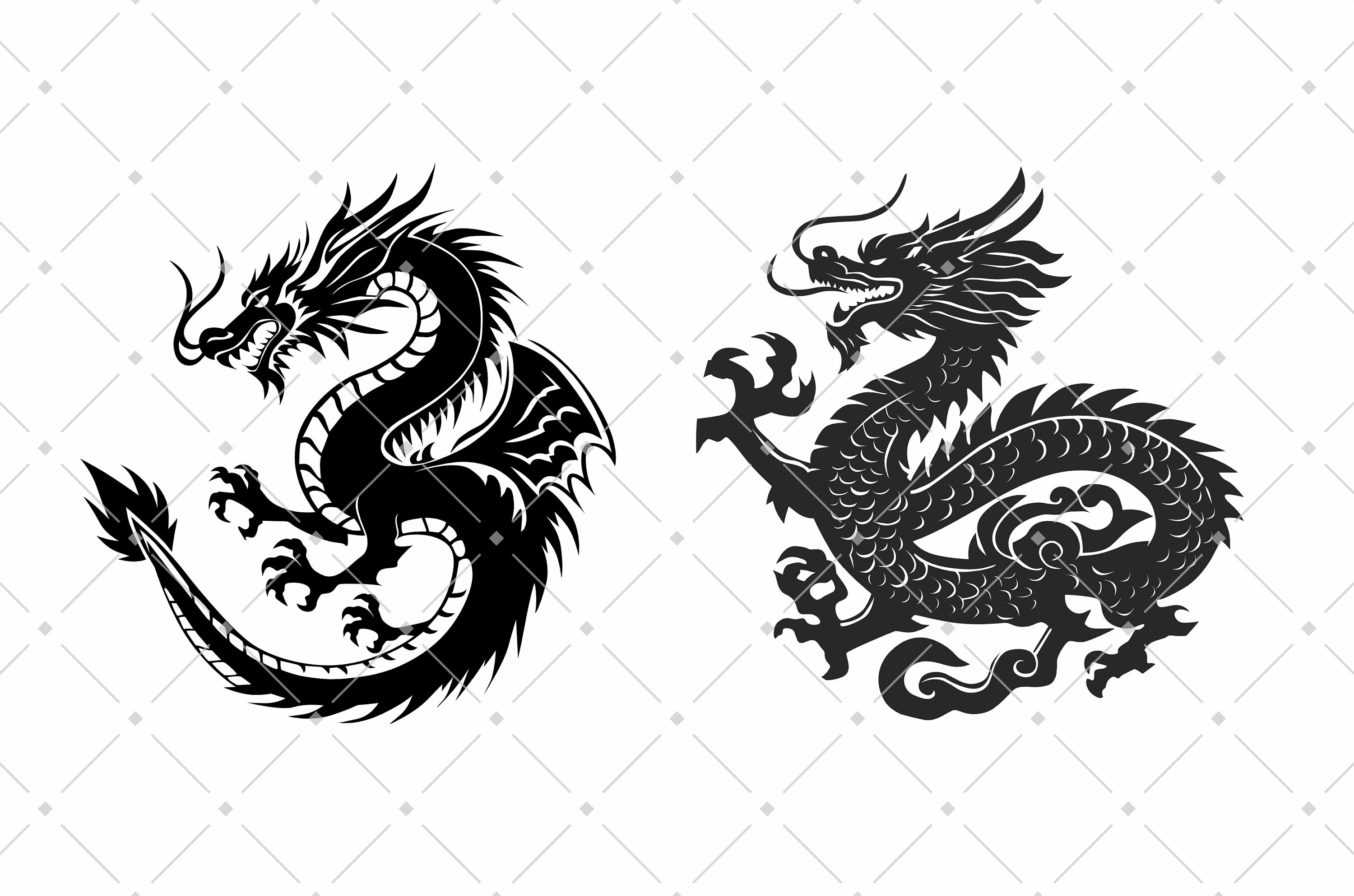 Dragon Svg Bundle, Chinese New Year Svg, Chinese Dragon Svg, Year of ...