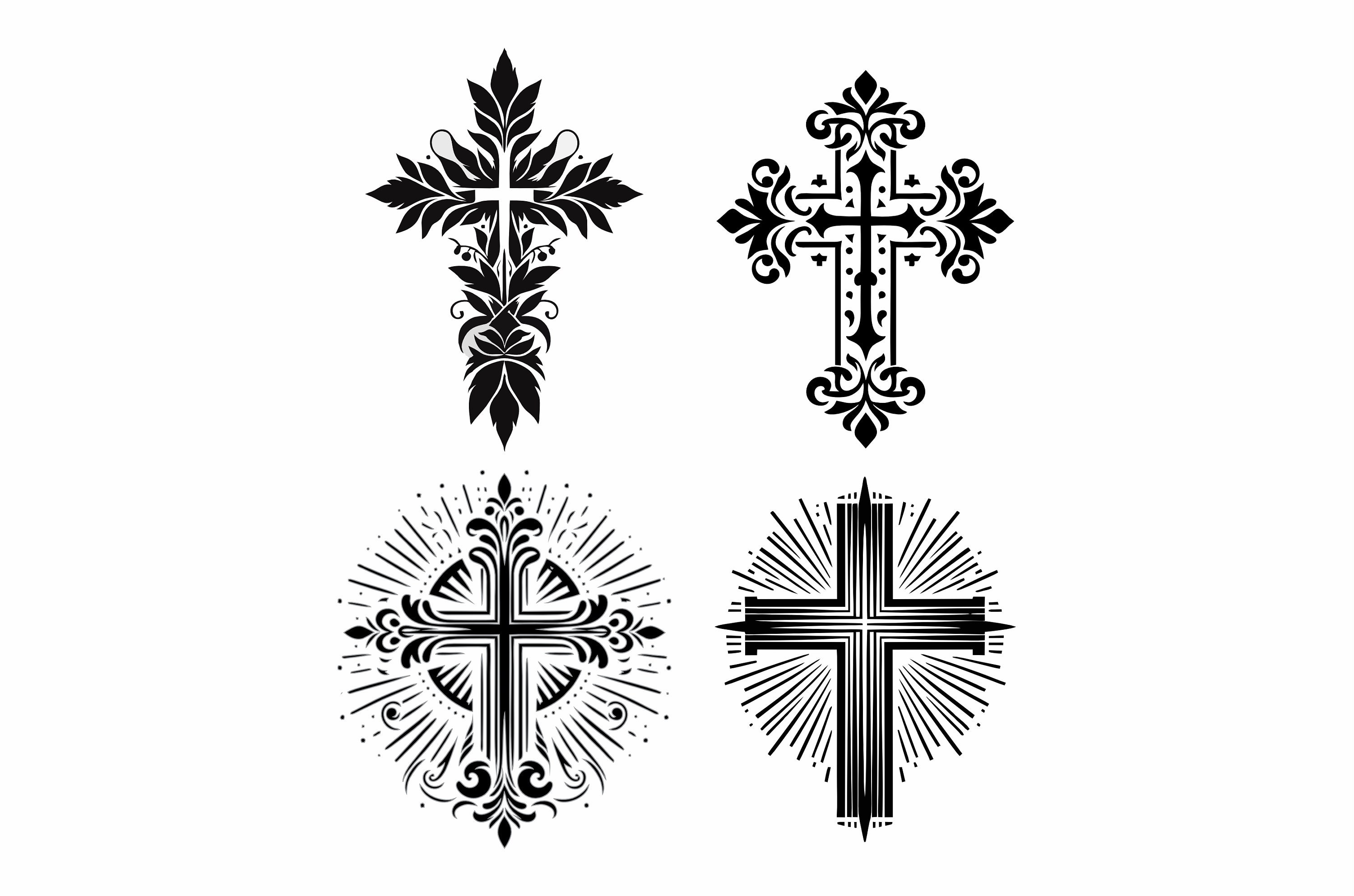 Cross Svg Bundle, Jesus Cross Svg, Cross Svg Cricut, Cross Silhouette ...