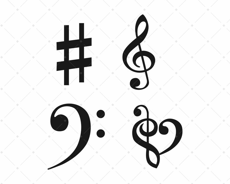 Music Notes Svg, Musical Notes Clipart, Music Note Svg Bundle, Musical ...
