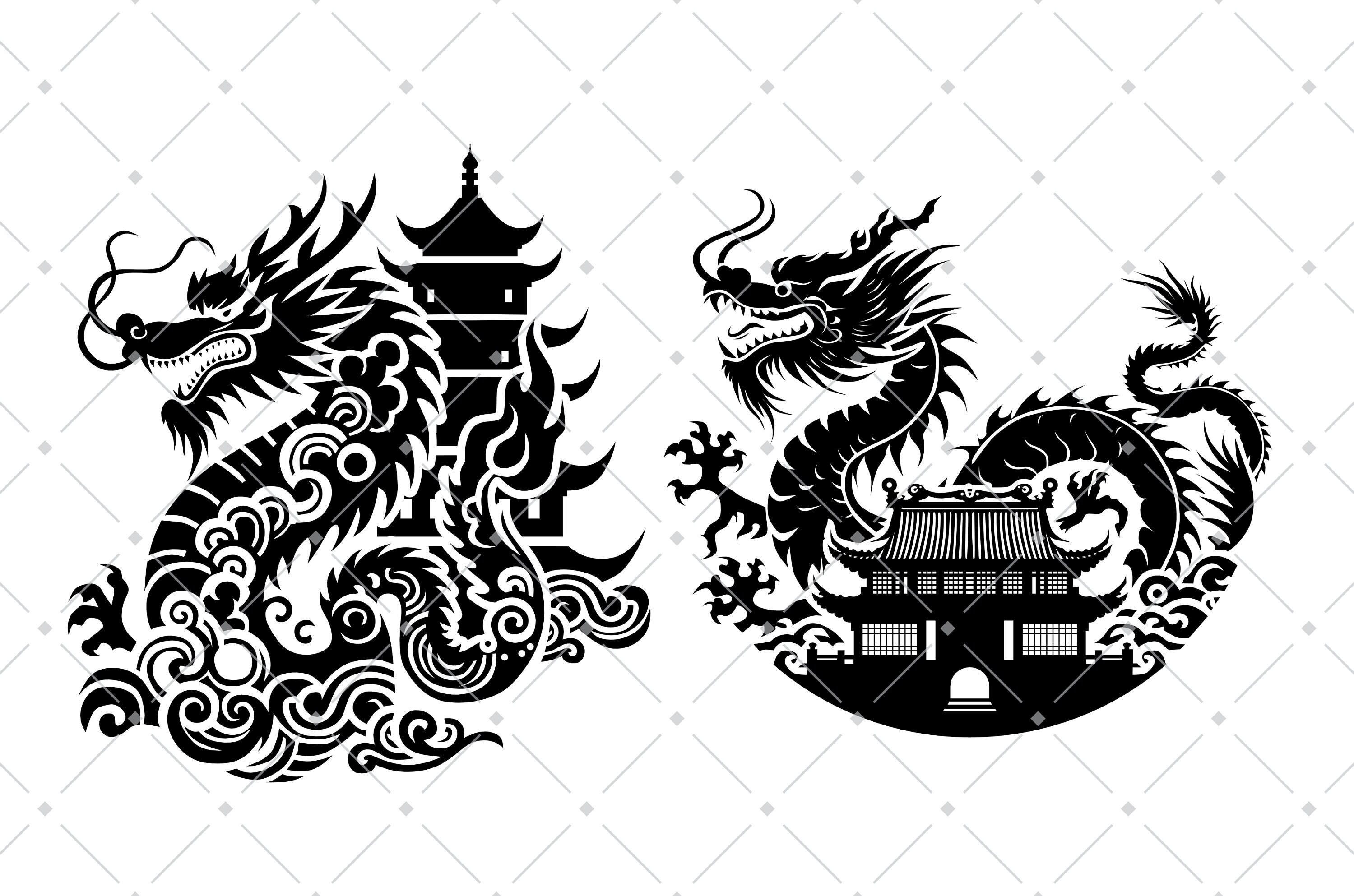 Dragon Svg Bundle, Chinese New Year Svg, Chinese Dragon Svg, Year of ...