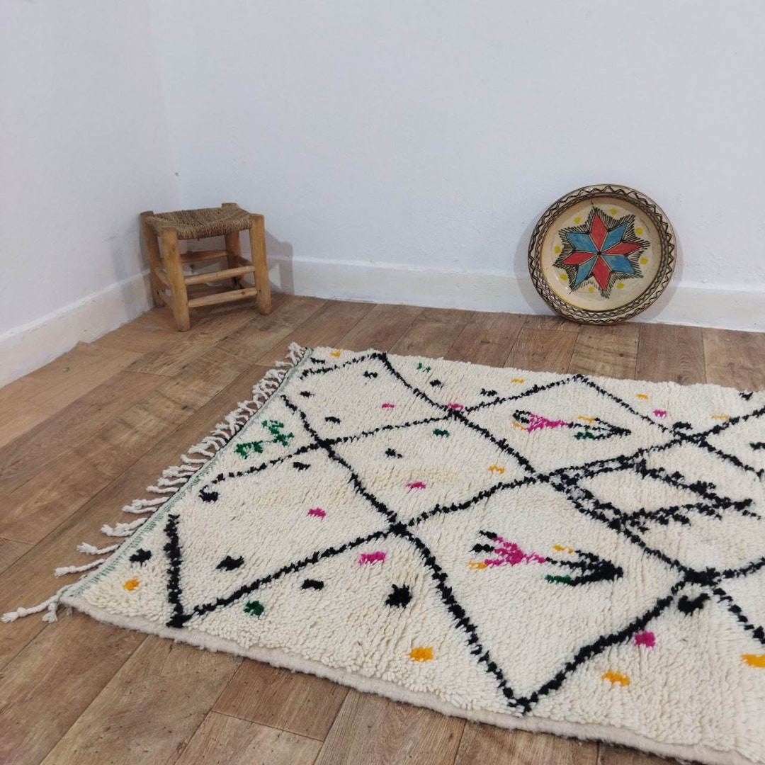Tapis Marocain Berbere Fait a La Main - Etsy