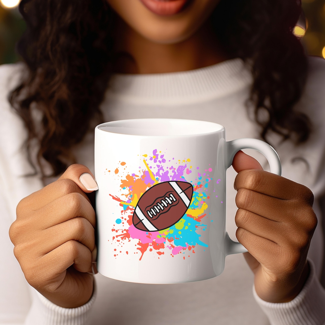 Colorful Football Coffee Mug, Football Gift, Football Mug, Gift for Dad ...