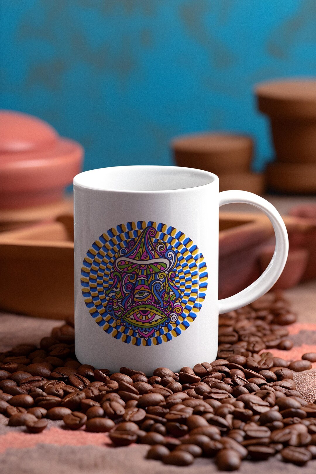 Psychedelic Stress Test Mushroom Coffee Mug Gift, Mycology Gift Ideas ...