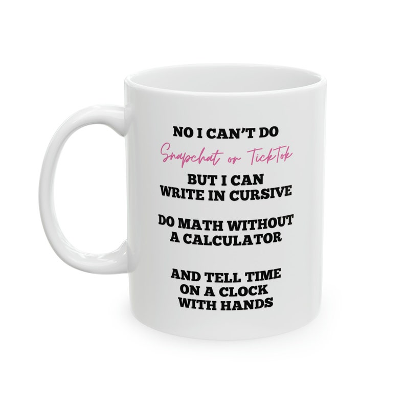 Tik Tok and Snapchat Coffee Mug, Funny Coffee Mug, Social Media, Gifts ...