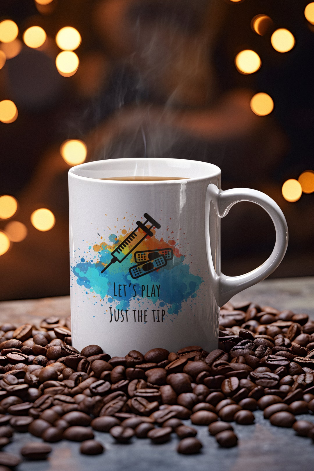 Lets Play Just the Tip Coffee Mug, Nurse Coffee Mug, Nurses, Nurse ...