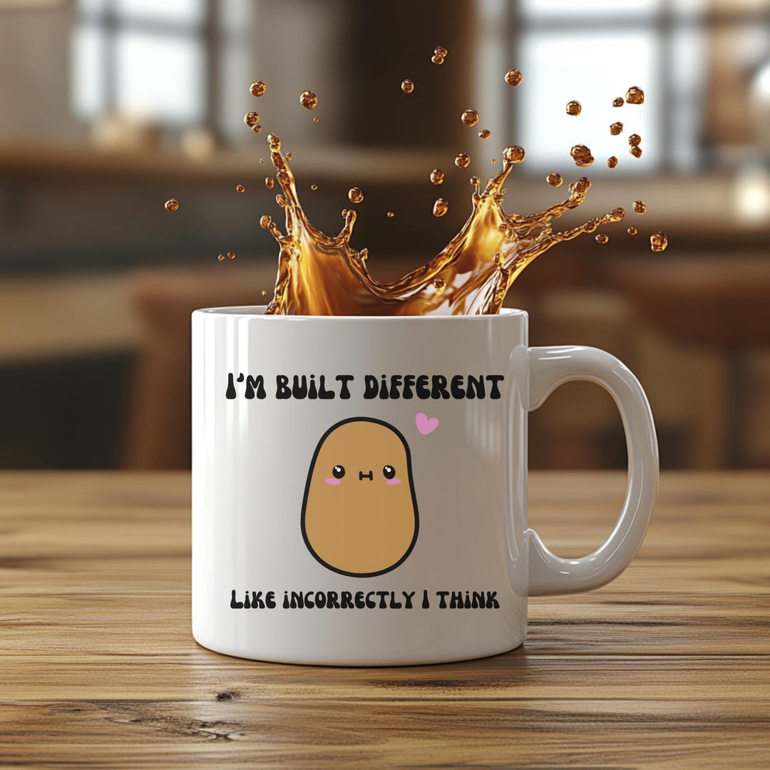 Cute Potato Mug, Funny Quote Coffee Cup, Gift for Friends, Unique ...