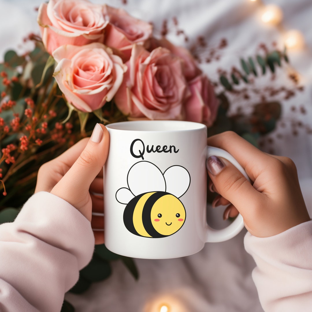 Queen Bee Coffee Mug, Bee Themed Gift, Bee Lovers, Funny Bee Mug, Gifts ...