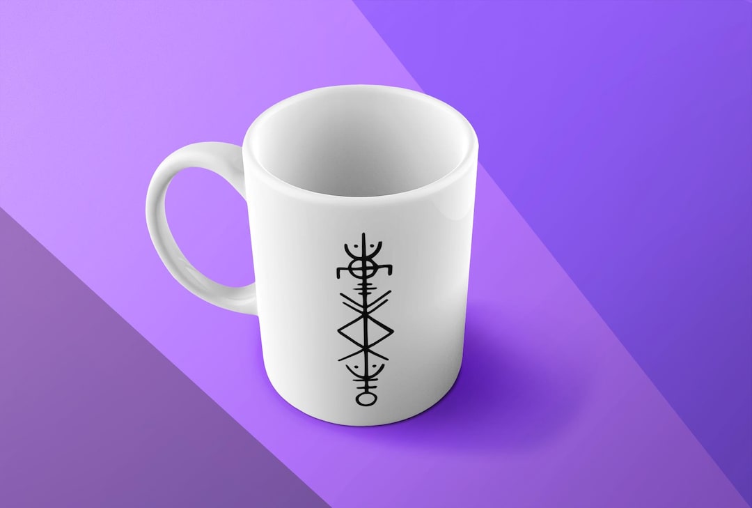 Viking Runes Mug, Nordic Gift Cup, Vikings Drinkware, Rune Symbol ...