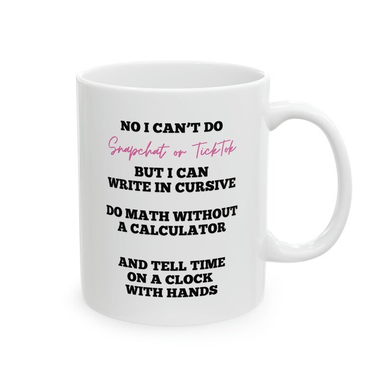 Tik Tok and Snapchat Coffee Mug, Funny Coffee Mug, Social Media, Gifts ...