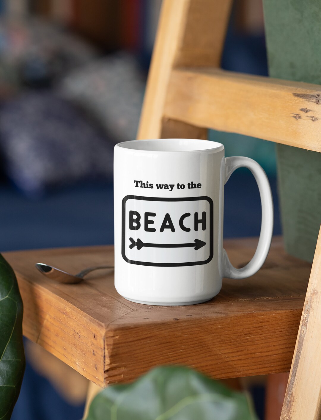 This Way to the Beach Coffee Mug, Beach Mugs, Summertime Mugs, Summer ...