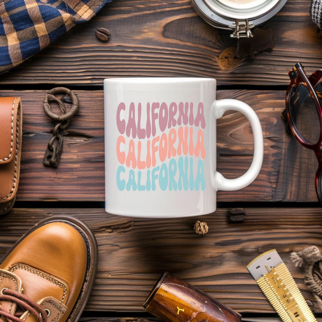 California Vibes Mug, Fun Coffee Cup, California Spirit, Gift for Beach ...