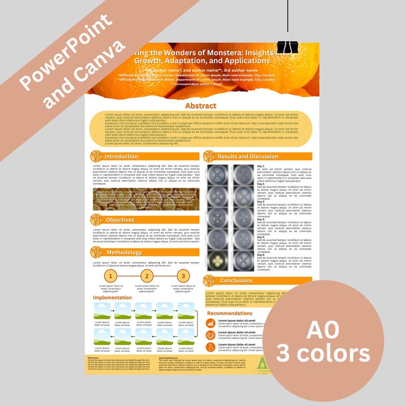 Editable A0 Scientific Research Poster Template – Canva & Powerpoint ...