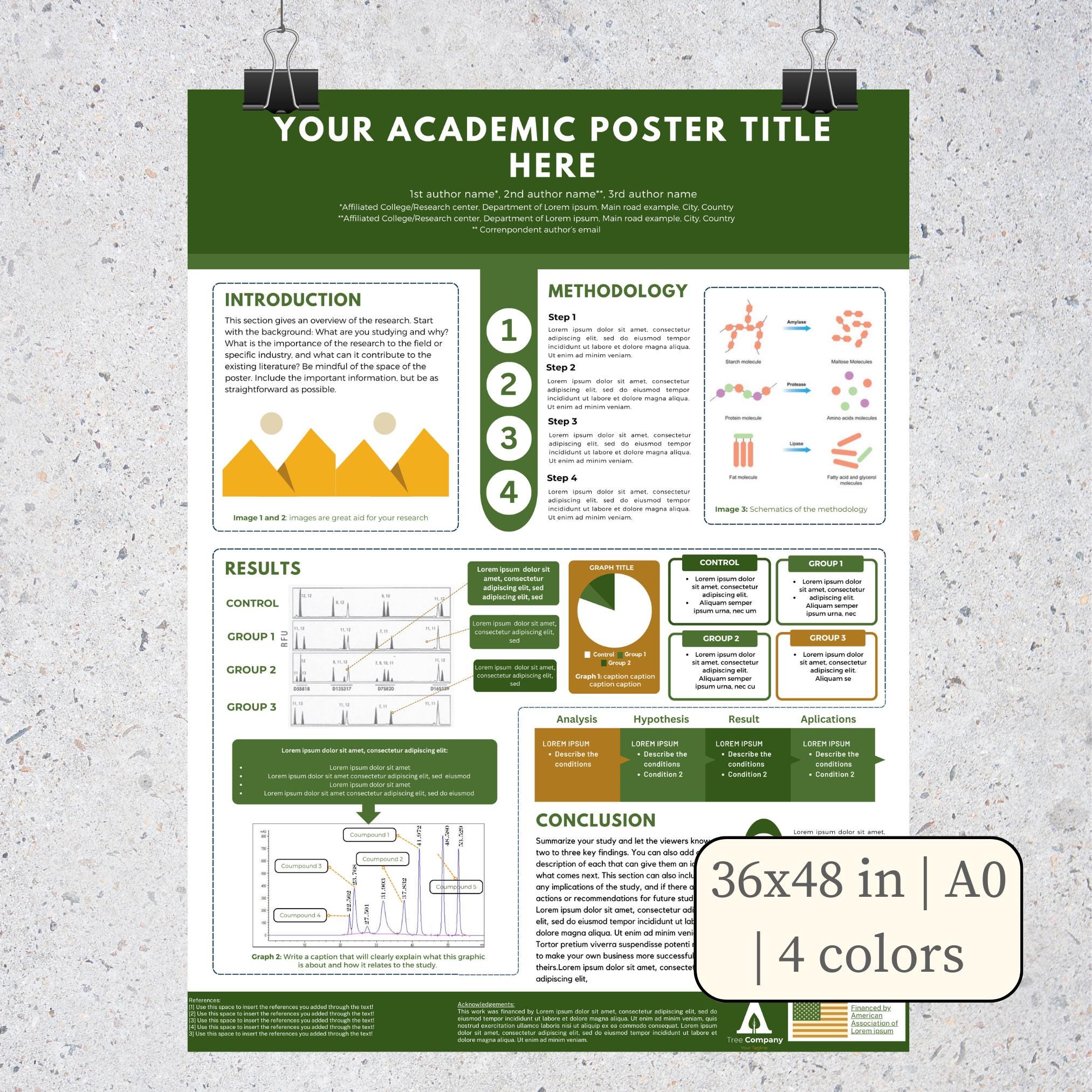 Editable A0 Scientific Research Poster Template – Canva | Custom Sizes ...
