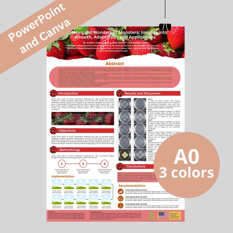 Editable A0 Scientific Research Poster Template – Canva & Powerpoint ...