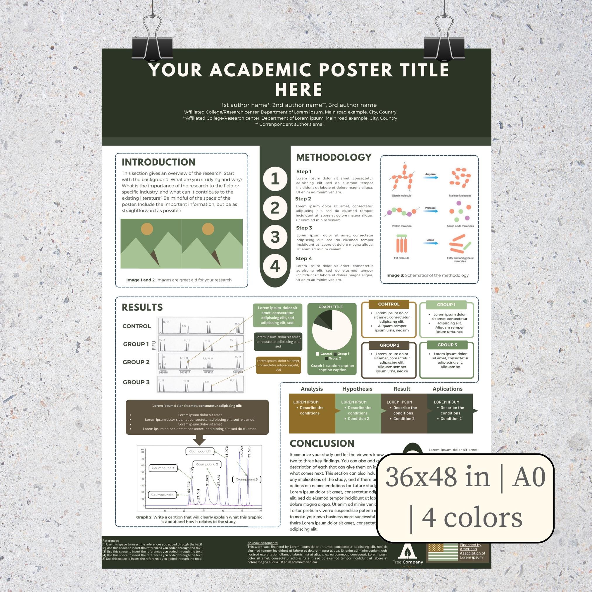 Editable A0 Scientific Research Poster Template – Canva | Custom Sizes ...