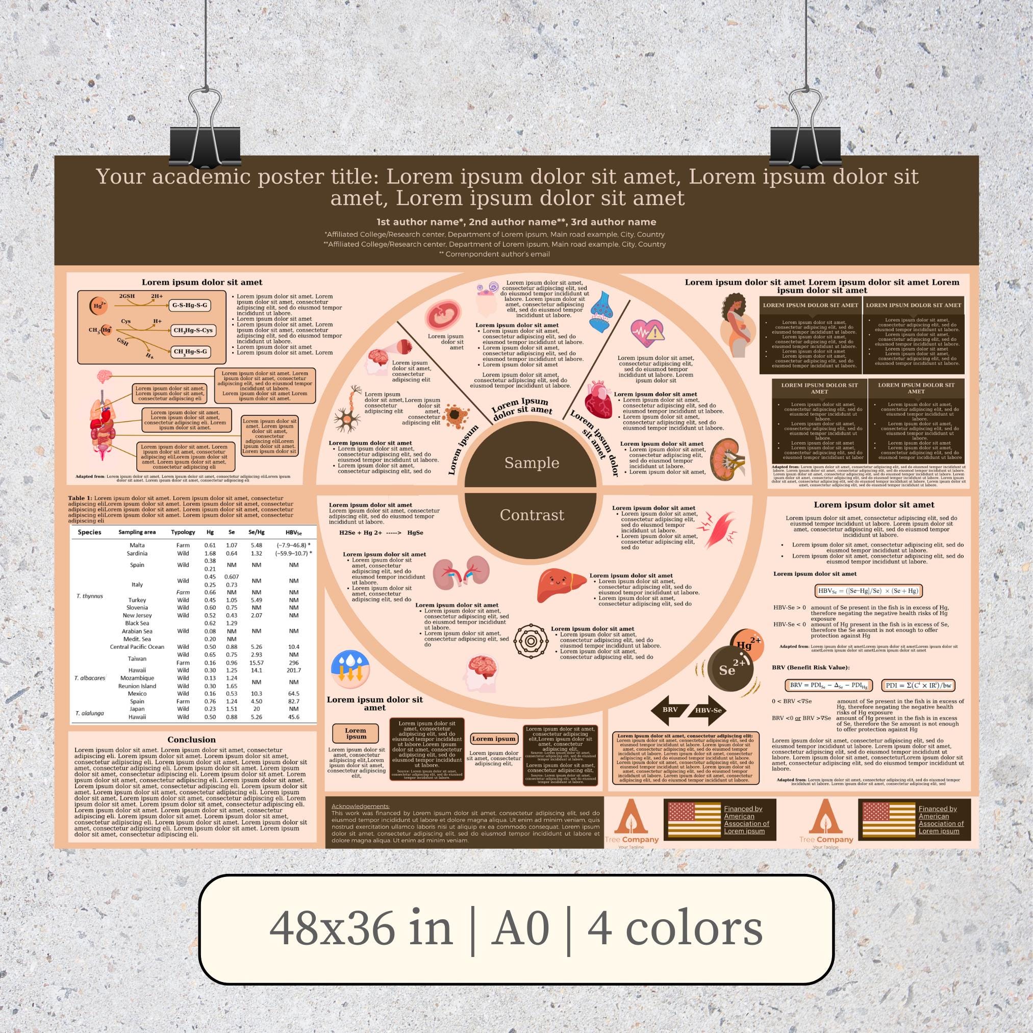 Editable A0 Scientific Research Poster Template – Canva | Custom Sizes ...