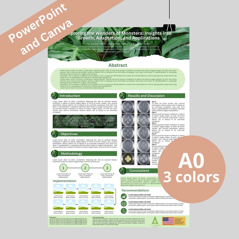 Editable A0 Scientific Research Poster Template – Canva & Powerpoint ...