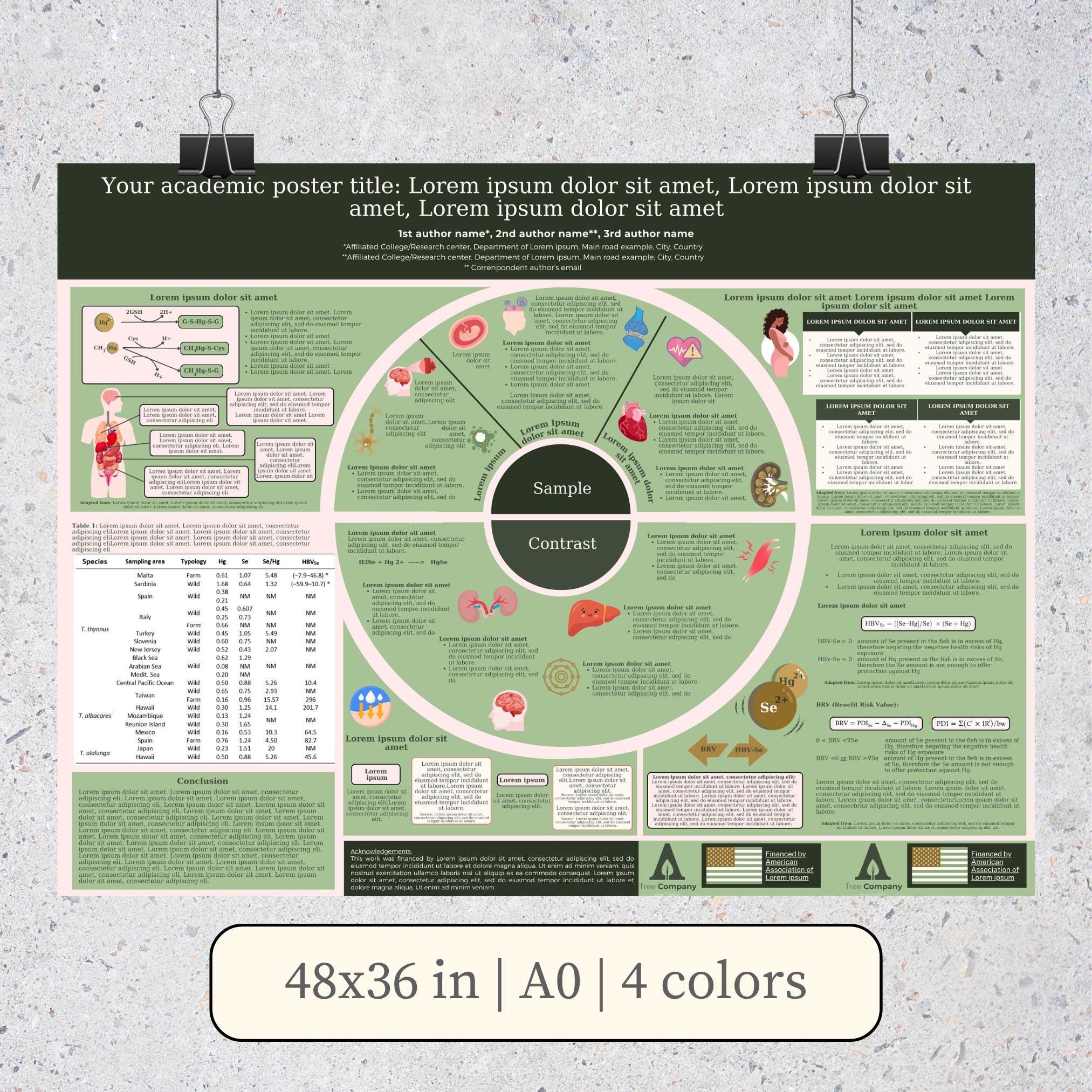 Editable A0 Scientific Research Poster Template – Canva | Custom Sizes ...