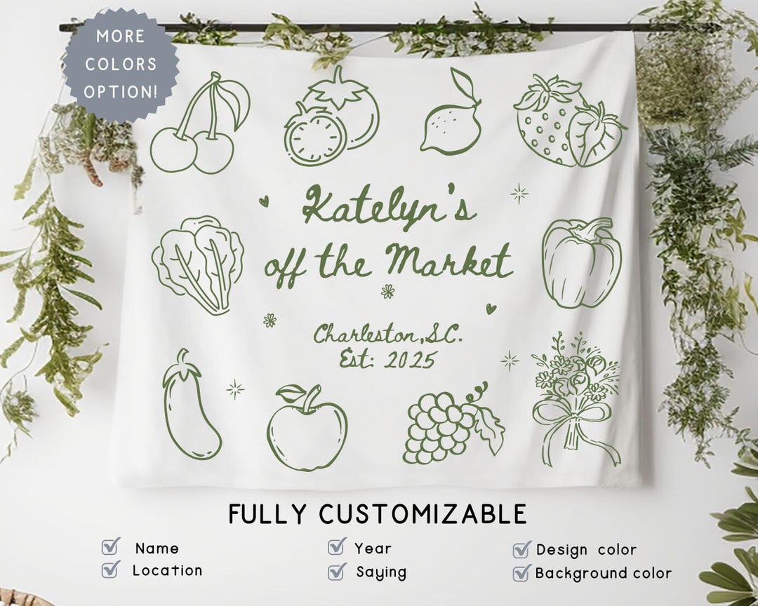Personalized Fresh off the Market Banner Sign, Custom Farmers Market ...
