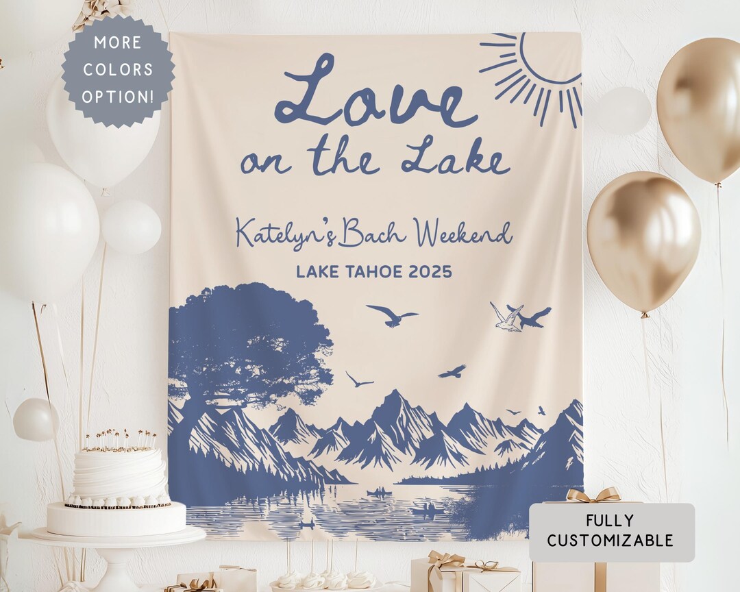 Custom Lake Bachelorette Banner, Personalized Love on the Lake Girls ...