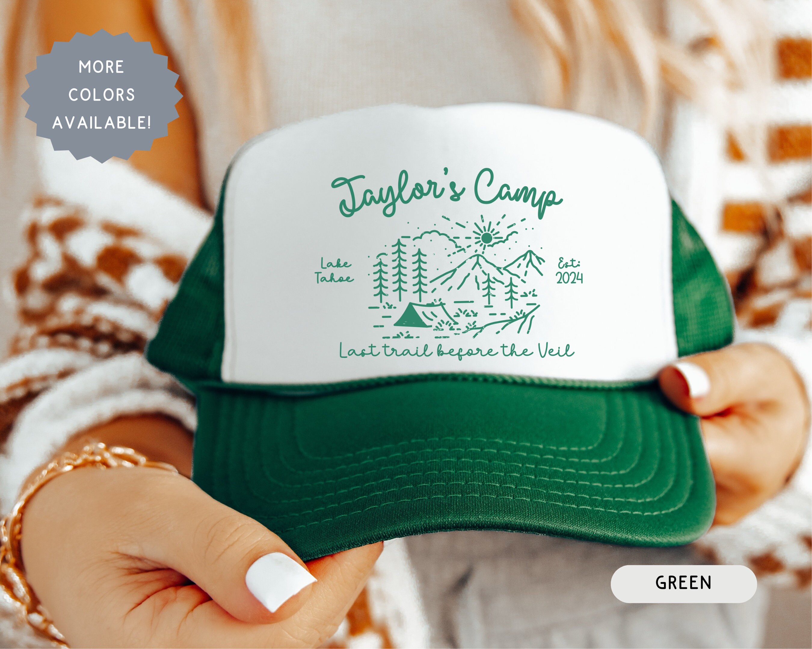 Personalized Mountain Bach Trucker Hats, Boating Bachelorette Party ...