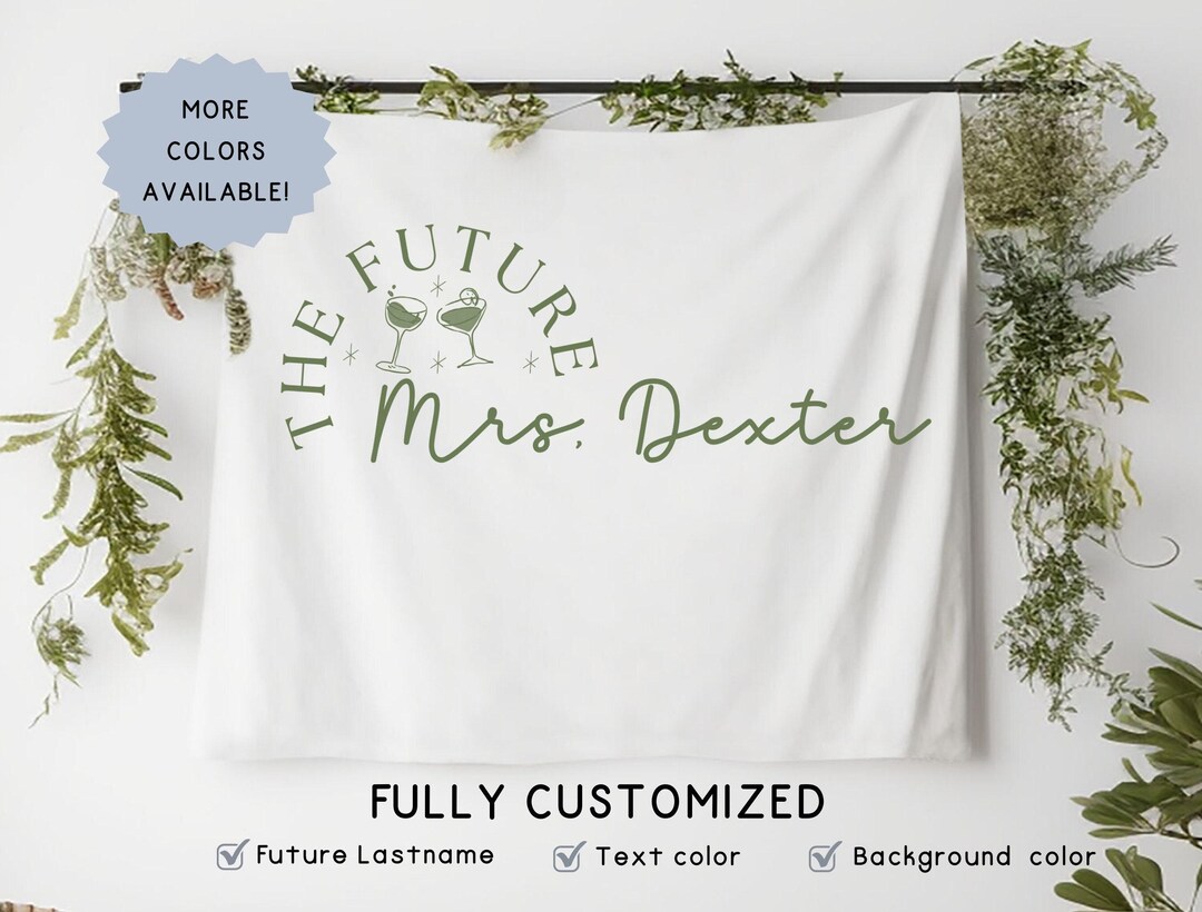Custom Tapestry Soon to Be Mrs Sign Engagement Banner, Miss to Mrs Flag ...