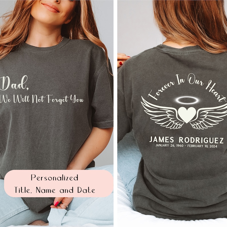 Personalized Funeral Memorial Day Shirt, Family Loss Forever in Our ...